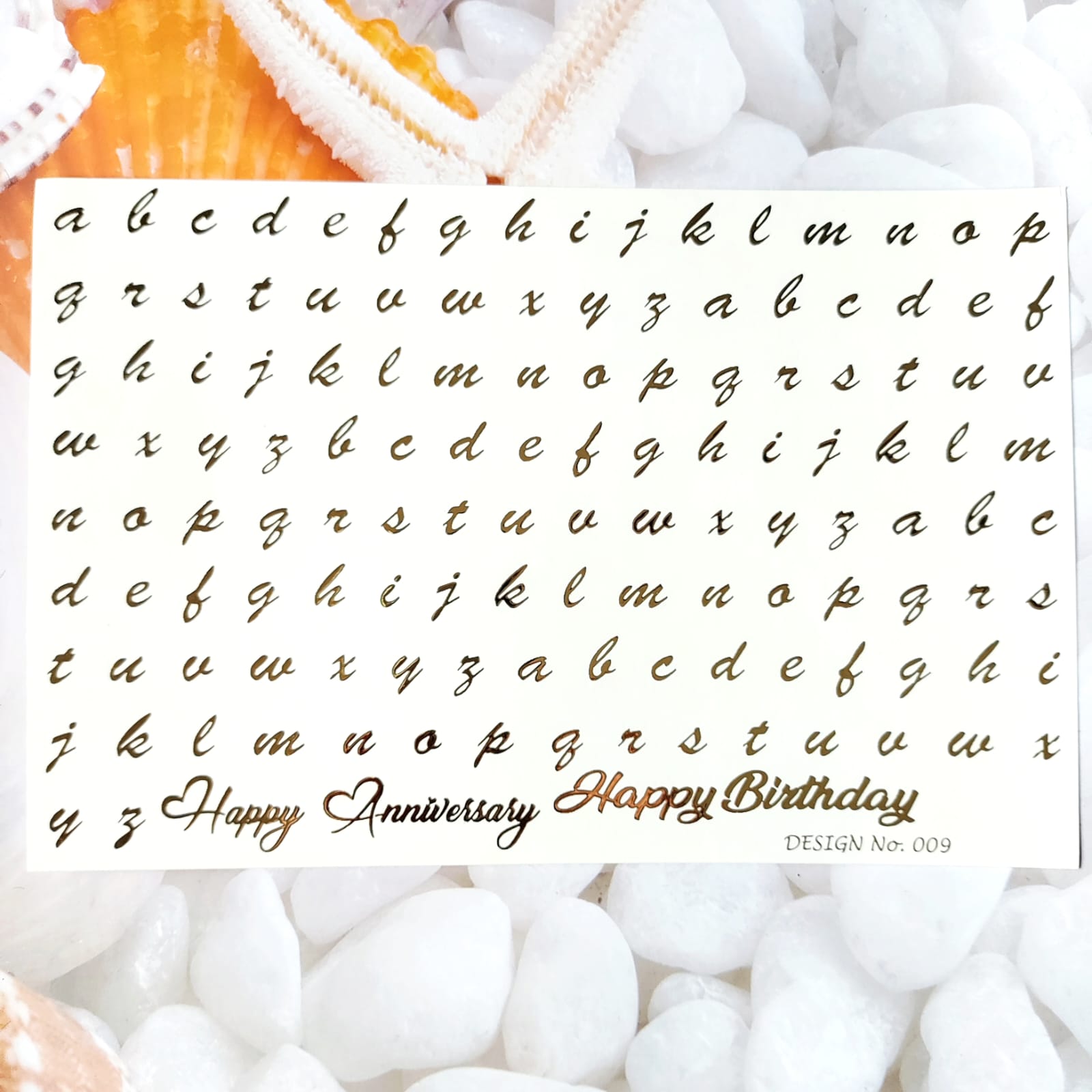 Alphabet Embossed Sticker Sheet A5 - D10 – Fzcraftsupplies