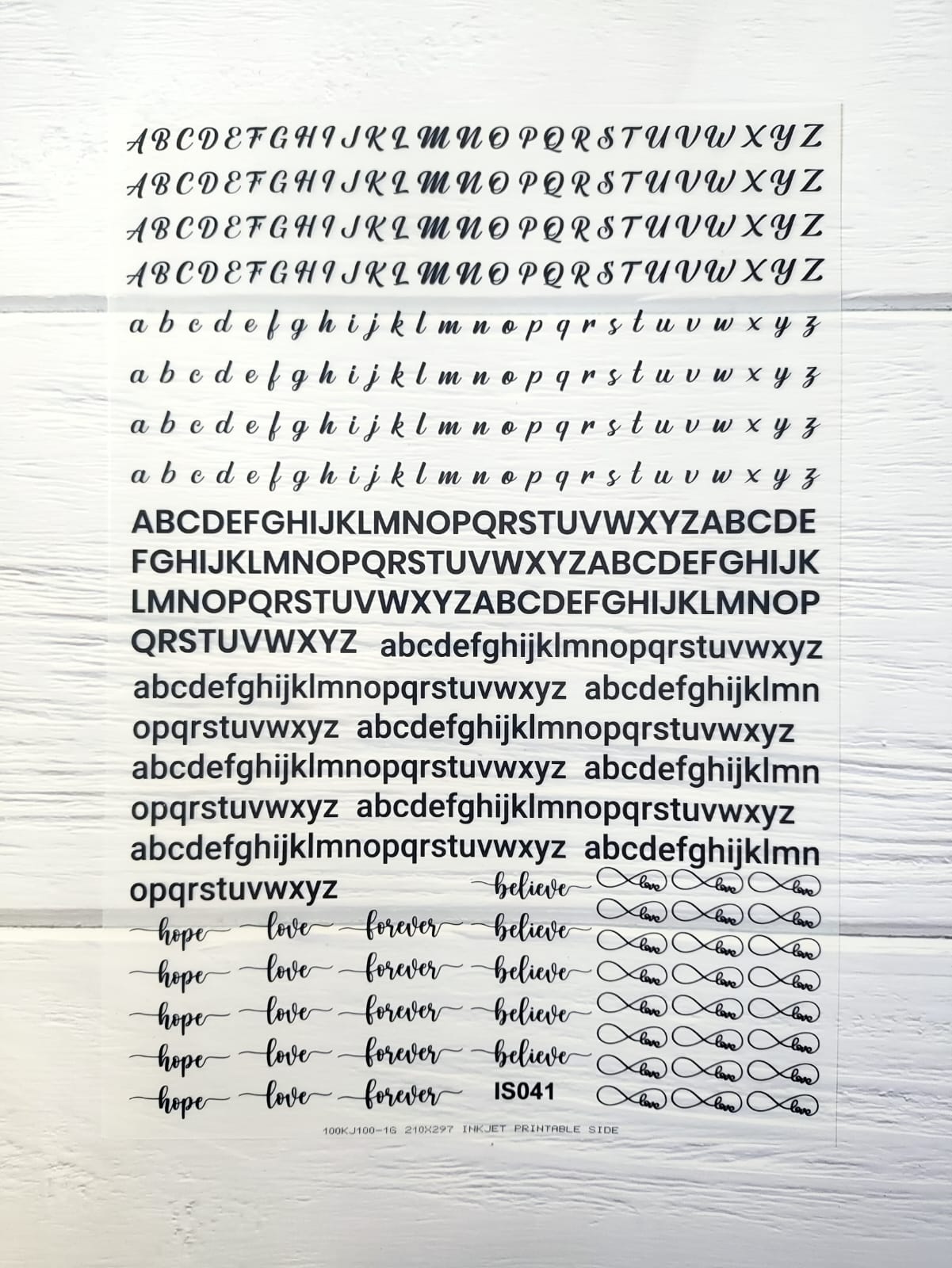 Alphabet Insert sheet A4 - D18 – Fzcraftsupplies